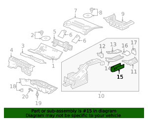 65623-TRT-A00ZZ - Frame Stiffener 2018-2021 Honda Clarity | Honda Parts ...