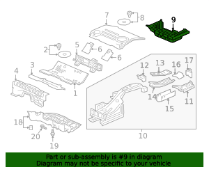 65550-TRW-A00ZZ - Spare Tire Panel 2018-2021 Honda Clarity | Honda ...