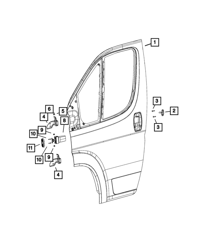 2014-2021 Ram OEM NEW 14-21 Mopar Ram ProMaster 1500 2500 3500 Frnt ...