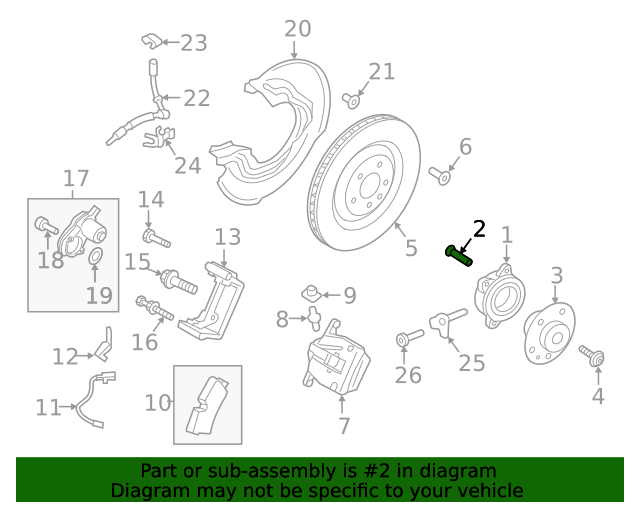 2015-2024 Porsche Macan Bearing Bolt WHT-000-237-A | Sunset Porsche Parts