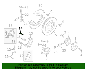 2015-2024 Porsche Macan Caliper Mount Upper Bolt PAF-911-268 | Sunset ...