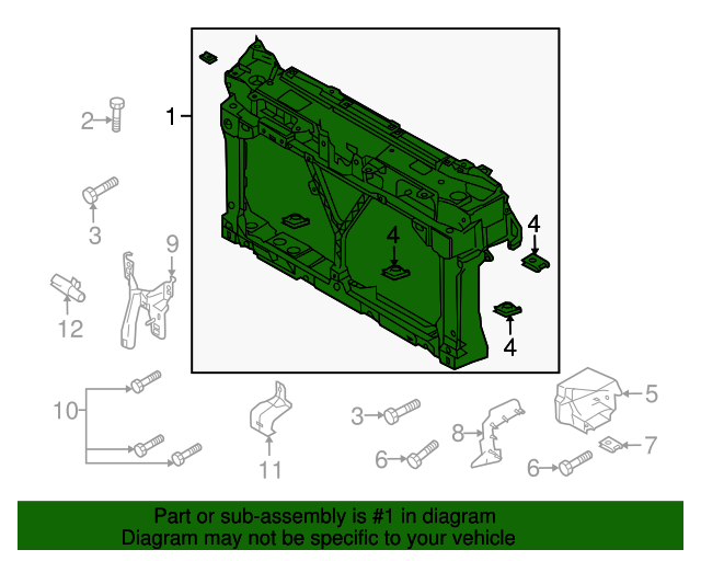 2010-2013 Mazda 3 Radiator Support BBM2-53-110F | RealMazdaParts.com