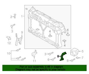 2010-2011 Mazda 3 Plate(R) Seal F Bumper BBM4-50-1U2A | QuirkParts