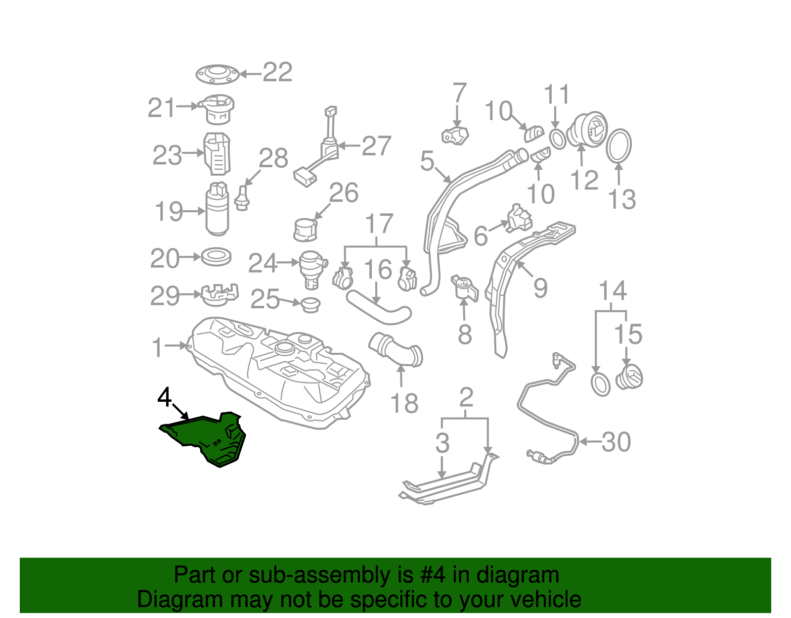 2003-2004 Toyota Fuel Tank Shield 77641-02030 | OEM Parts Online