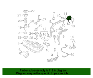 2003-2006 Toyota Corolla Fuel Pocket 77291-02050 | Toyota Parts Center