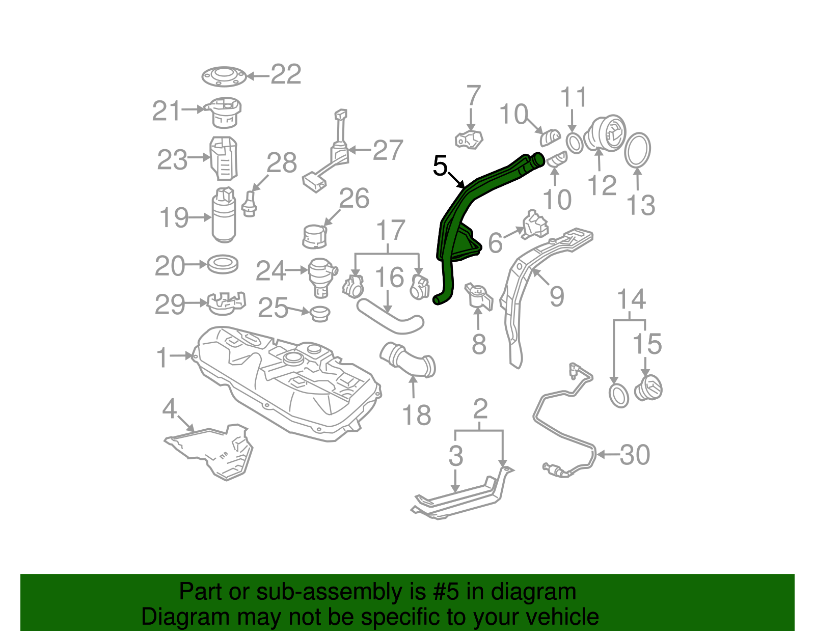 Genuine Toyota Fuel Filler Neck part# 77201-12750 for 2003-2006 Toyota ...
