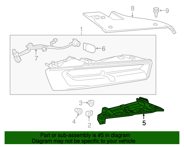 2016-2018 Chevrolet Camaro Lamp Bracket - Passenger Side (RH) 84035464 ...