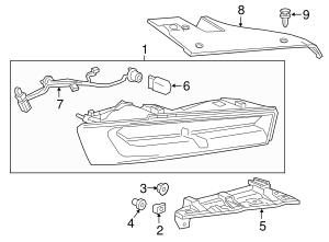 2016-2018 Chevrolet Camaro Passenger Side Rear Body Tail Lamp 84136771 ...