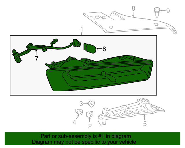 2016-2018 Chevrolet Camaro Passenger Side Rear Body Tail Lamp 84136771 ...