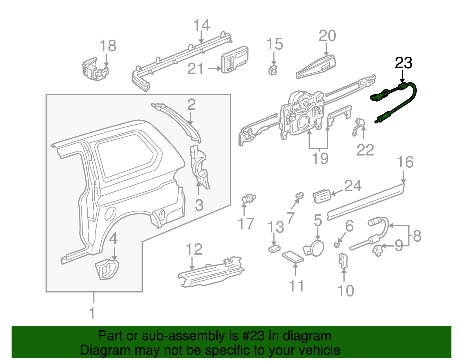 74380-S0X-A01 - Cable Slide Door Stopper Sensor (Fuel Lid Switch ...