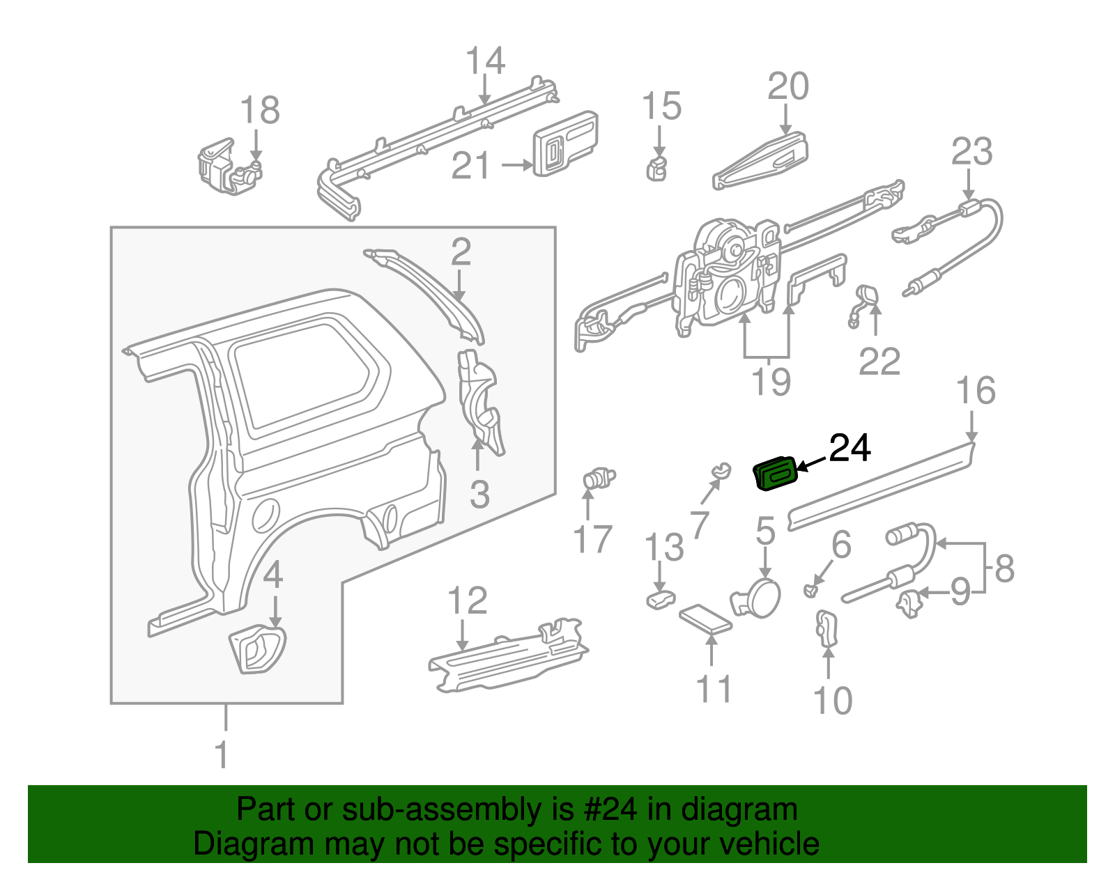 75450-S10-000 - 1996-2008 Honda - Outlet Assembly Rear Air | Honda Car ...