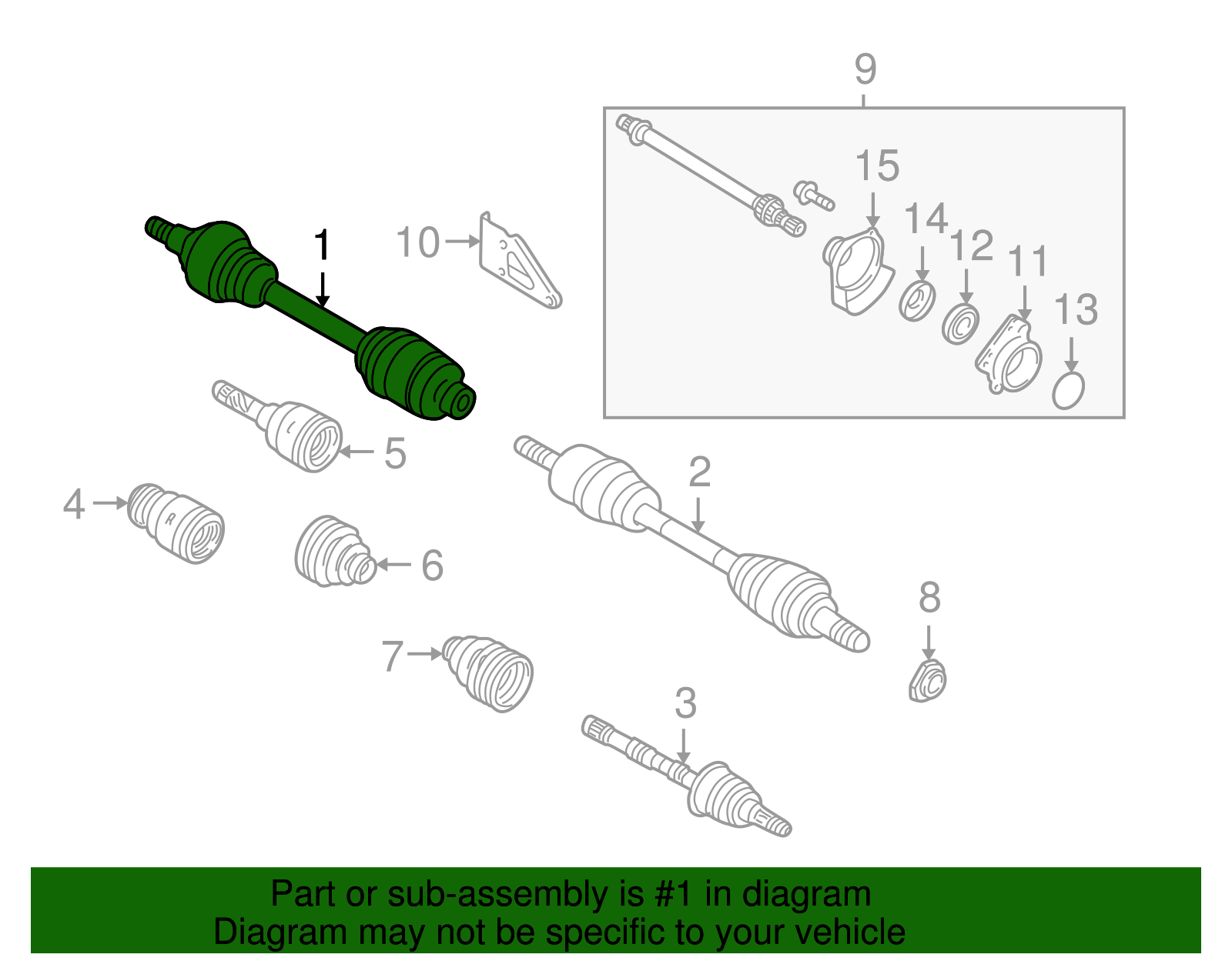 FF05-25-50XD - Cv Axle Assembly 2002-2003 Mazda MPV | Florida Mazda Parts