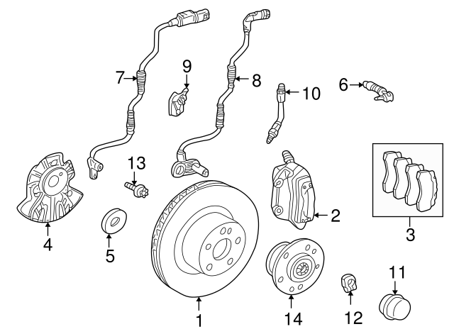 220-330-07-25 - Front Wheel Hub 1998-2014 Mercedes-Benz | MB Parts Source