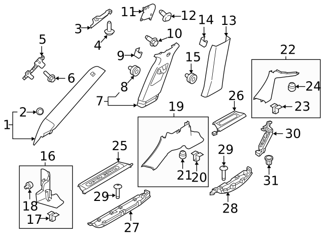 Genuine Lower Pillar Trim for 2020-2021 Land Rover Range Rover | Land ...
