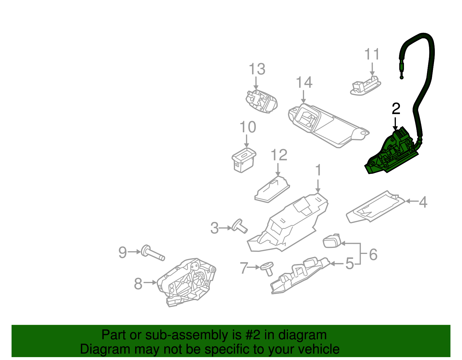 2012-2019 Land Rover Range Rover Evoque Lock Actuator LR071193 | OEM ...