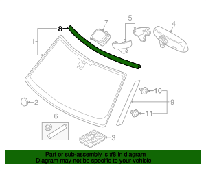 2005-2016 Land Rover Windshield Molding LR031186 | AutoNationParts.com