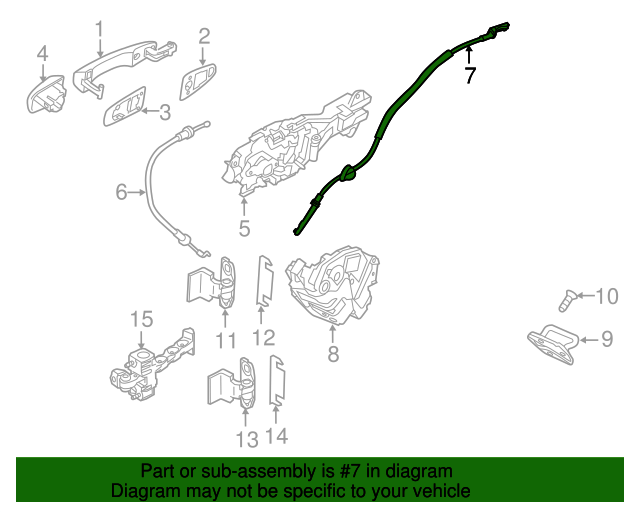 2011-2018 Volvo Door Latch Cable 31349699 | AutoNationParts.com