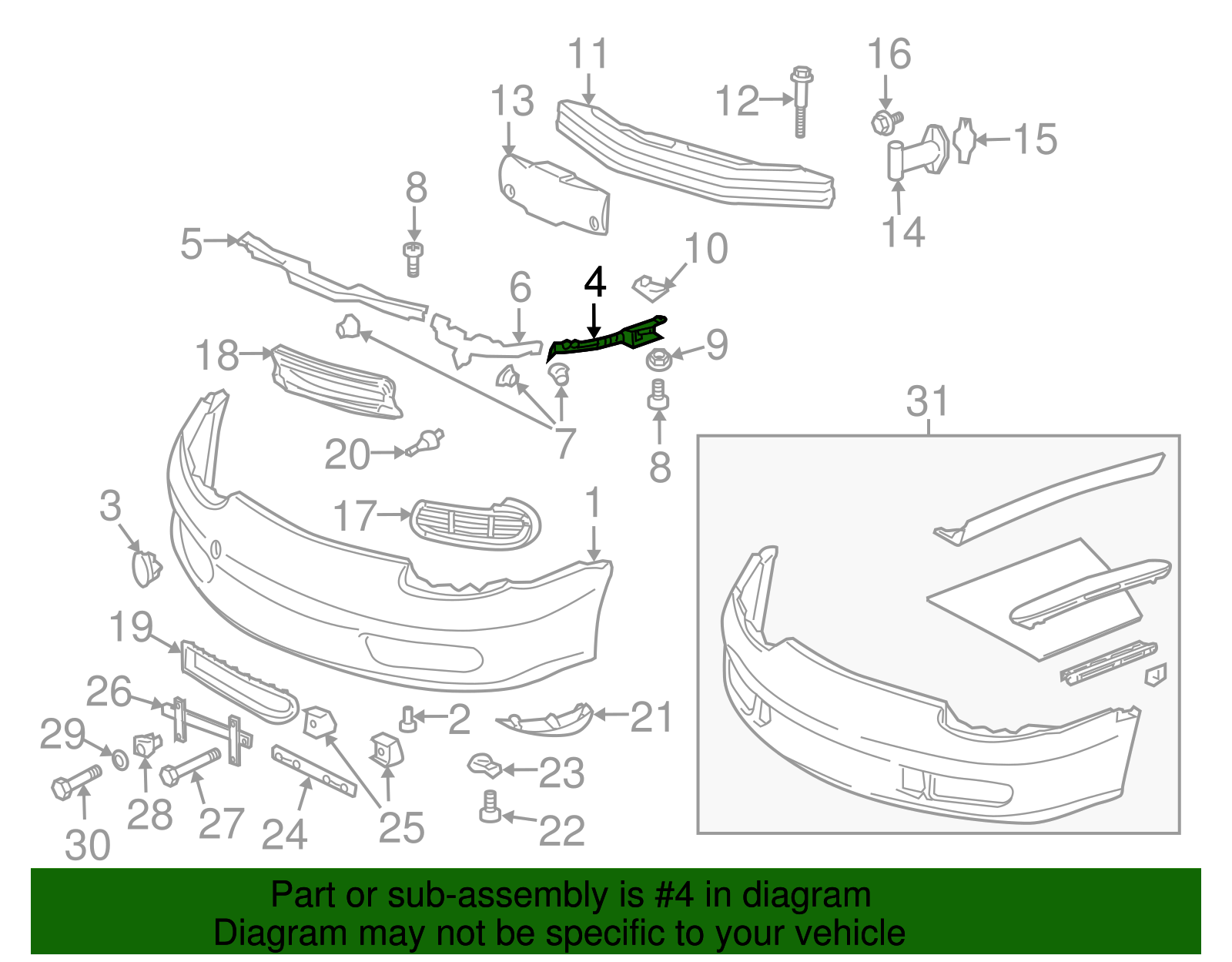 1997-2005 Porsche Bumper Cover Retainer Strip 996-505-536-03 | Sunset ...