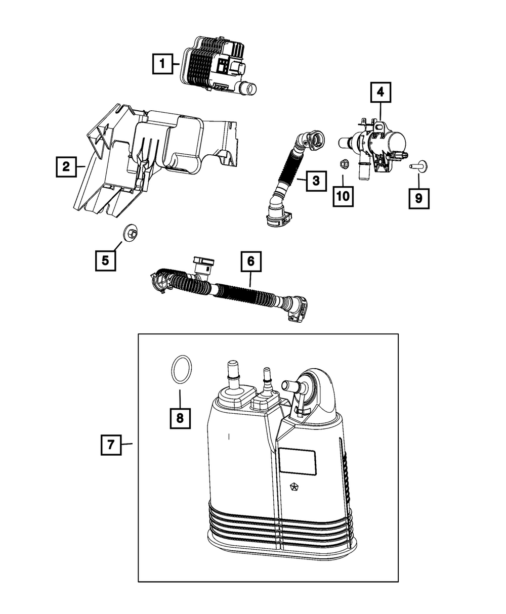68460041AA - 2022-2024 Jeep Grand Cherokee - Fuel Vapor Valve | Mopar ...