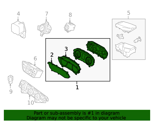 2019-2021 Genesis G70 Cluster Assembly Instrument 94011-G9220 | QuirkParts