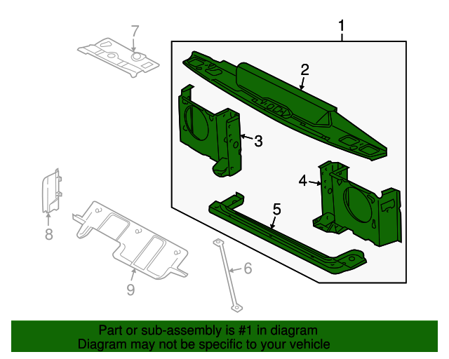 2003-2004 Land Rover Discovery Radiator Support AWI700010 | JaguarParts.com