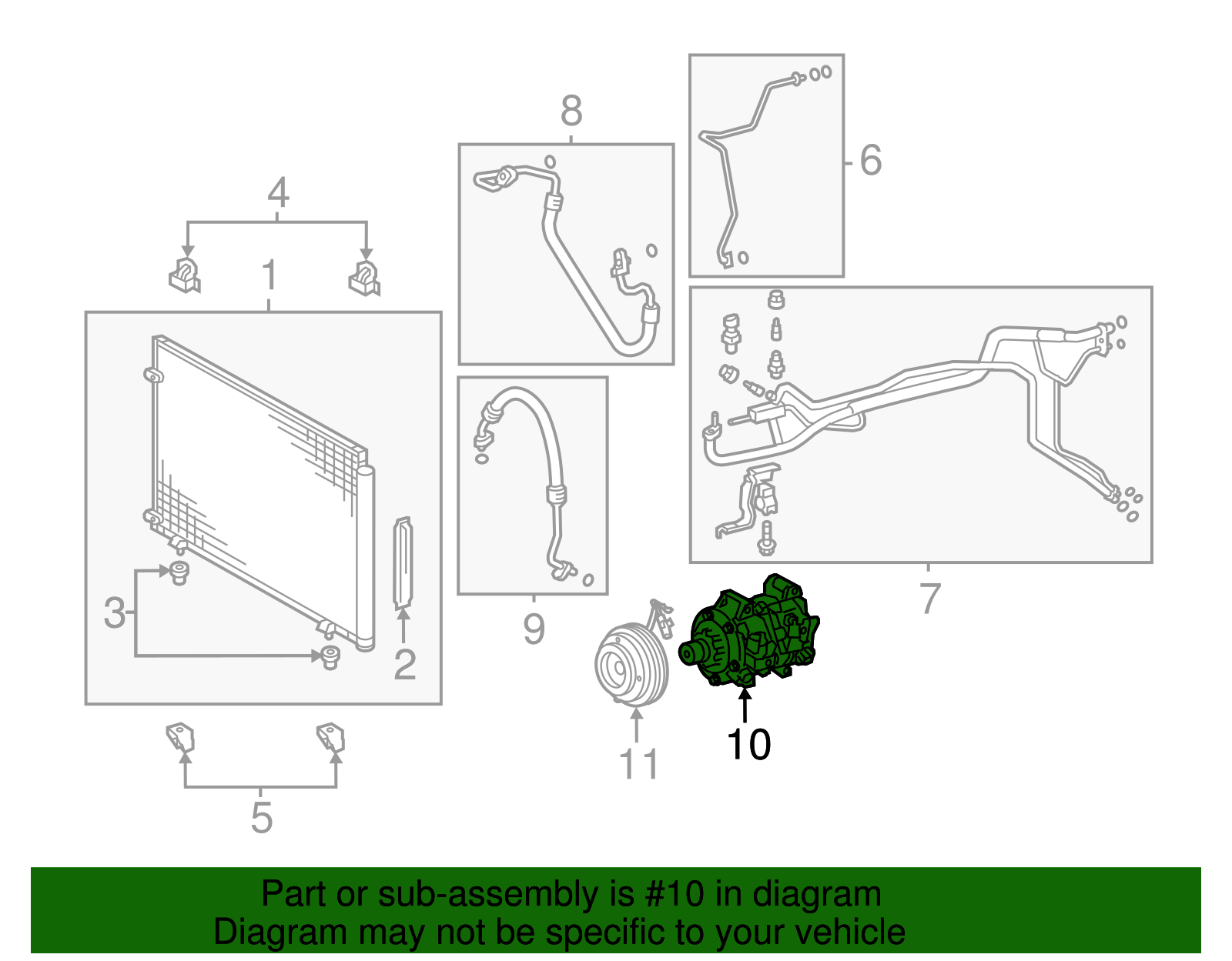 2011-2014 Toyota A/C Compressor 88320-08150 | Toyota Parts Center