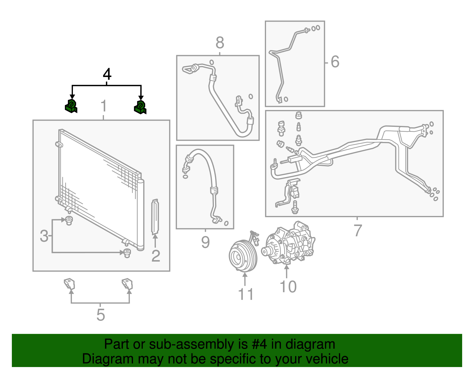 2011-2016 Toyota Sienna Upper Mount 88688-0E080 | Toyota Parts Center