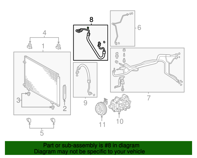 88703-08090 - Discharge Hose 2017-2020 Toyota Sienna | Longo Toyota Parts