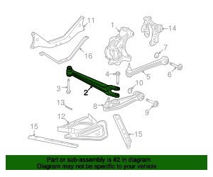1997-2004 Porsche Boxster Lateral Arm 986-331-043-08 | Sunset Porsche Parts