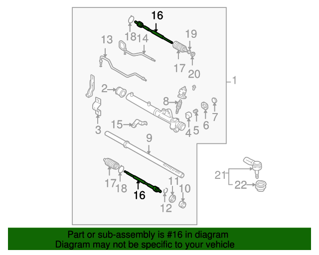 2001-2008 Hyundai Inner Tie Rod 57724-2D000 | OEM Parts Online