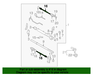 2001-2008 Hyundai Inner Tie Rod 57724-2D000 | OEM Parts Online