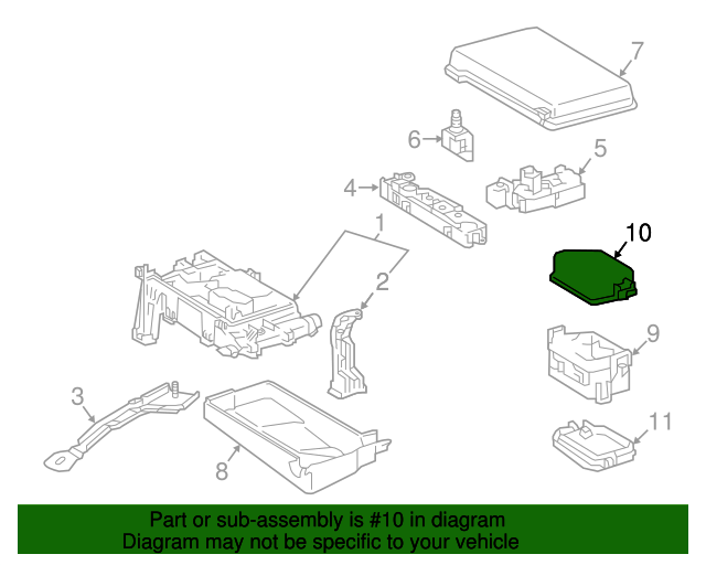 82662-04231 - Relay Box Upper Cover 2016-2017 Toyota Tacoma | Group 1 ...