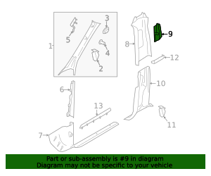 2015-2024 Porsche Macan Body B-Pillar Trim Panel Insert 95B-867-293-1E0 ...