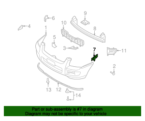 2004-2010 Kia Bumper Cover Bracket 86513-2F000 | TascaParts.com