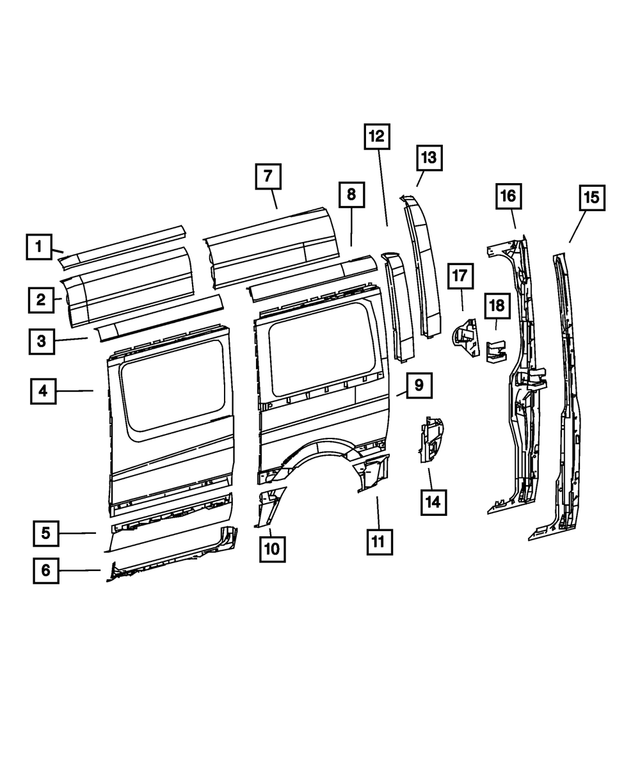 2007-2009 Dodge D Pillar Molding 68008532AA | My Mopar Parts