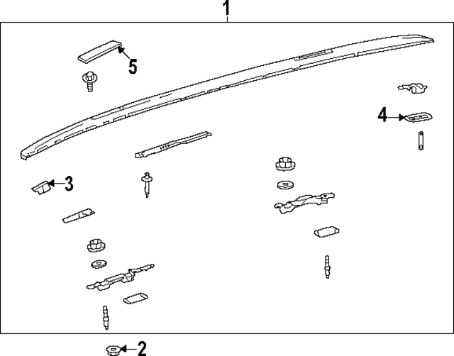 2019-2024 Toyota Luggage Rack Pad 62436-0R010 | Toyota Parts Center