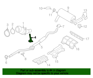 18328648411 - 2017-2022 BMW Converter & Pipe Bracket (18-32-8-648-411 ...