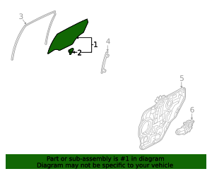 83420-AB020 - Door Glass - 2021-2023 Hyundai Elantra | OEM Parts Quick