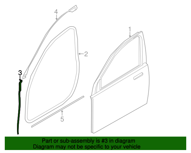 51-76-7-177-936 - Front Weather-Strip - 2009-2015 BMW | BMWPartsHub