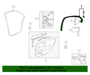 2001-2006 Lexus LS430 Upper Trim 67673-50050-C0 | OEM Parts Online