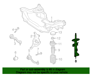 171-320-10-30 - Shock Absorber - 2005-2011 Mercedes-Benz ...