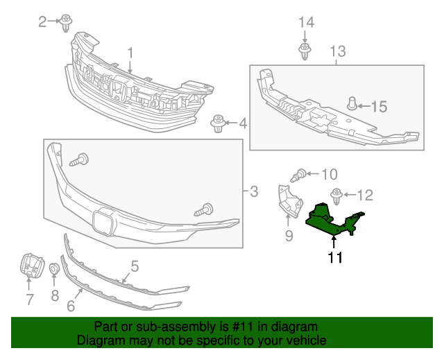 71125-T2M-T60 - Reinforced Bracket 2017 Honda Accord | Honda Parts Online