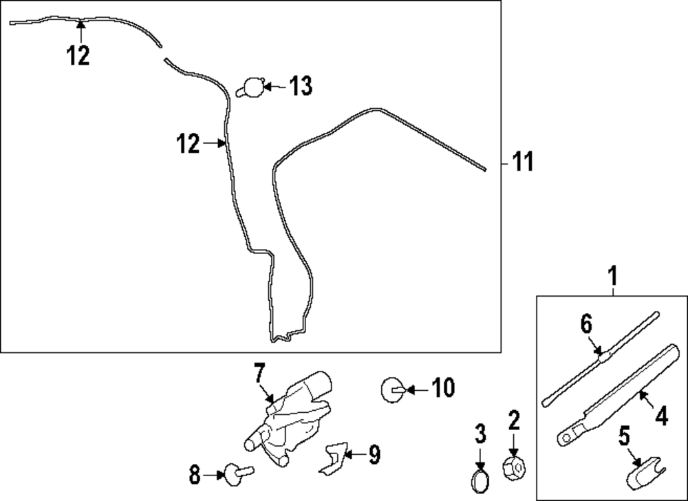 GN1Z-17526-G - Wiper Arm Assembly 2018-2022 Ford EcoSport | AutoNation ...