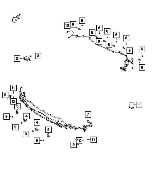 Park Assist Sensor, Radial 68596111AA 2023 Jeep Cherokee | Mopar OEM ...