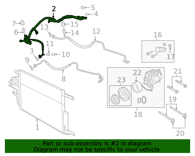 68277010AC - A/C Suction Line - 2019 2020 Ram 1500 | Mopar Parts Canada