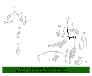 246-733-01-39 - Lock Rod 2015-2017 Mercedes-Benz | Mercedes-Benz USA Parts
