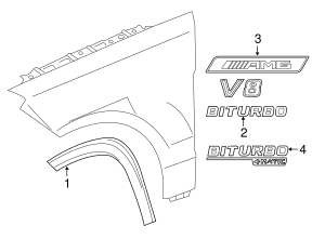 2016-2019 Mercedes-Benz Wheel Arch Molding 292-885-65-22 ...