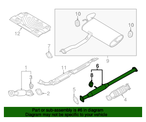 2011-2015 Kia Sportage Intermediate Pipe 28650-2S100 | QuirkParts
