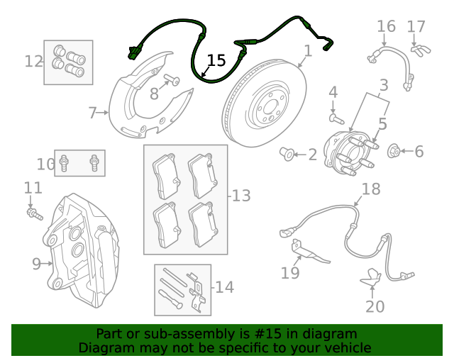 LR116957 - Wear Indicator - 2020 Land Rover Range Rover Velar | Land ...