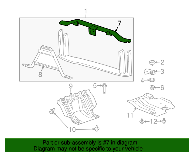 2007-2014 GM Front End Upper Tie Bar Support 25870919 | Auto Parts Express